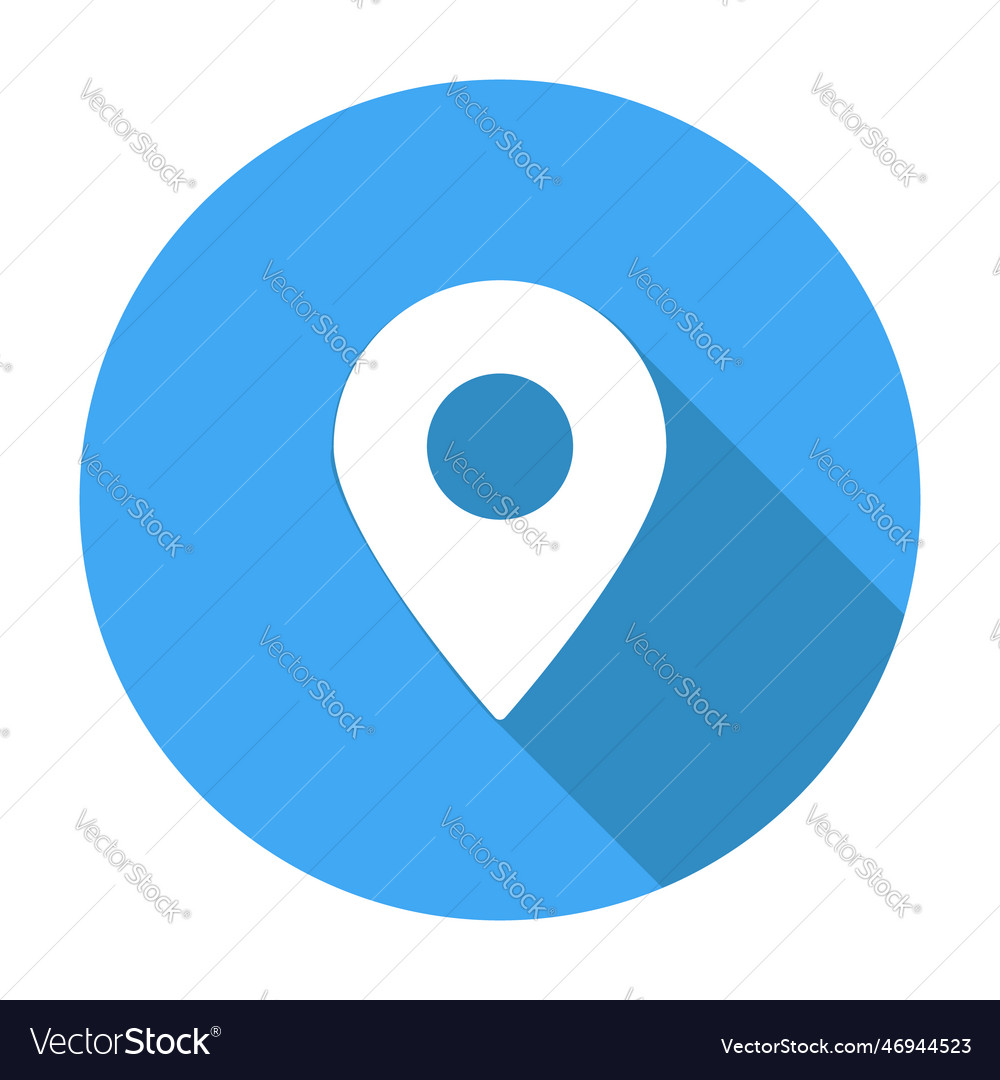 3d location flat icon gps pointer icon map Vector Image