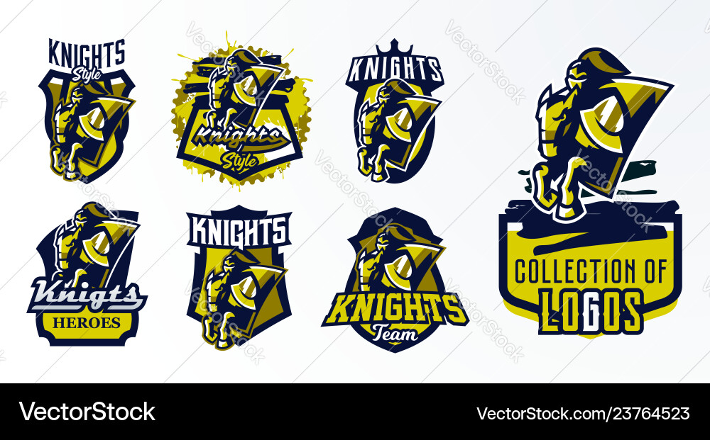 A set of logos emblems stickers badges Royalty Free Vector