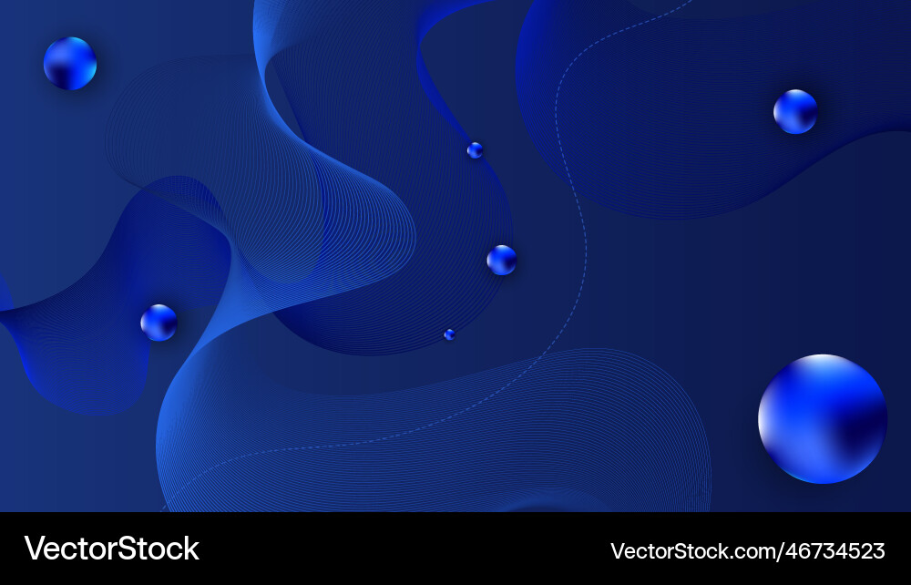 Abstract blue and black geometric shapes Vector Image