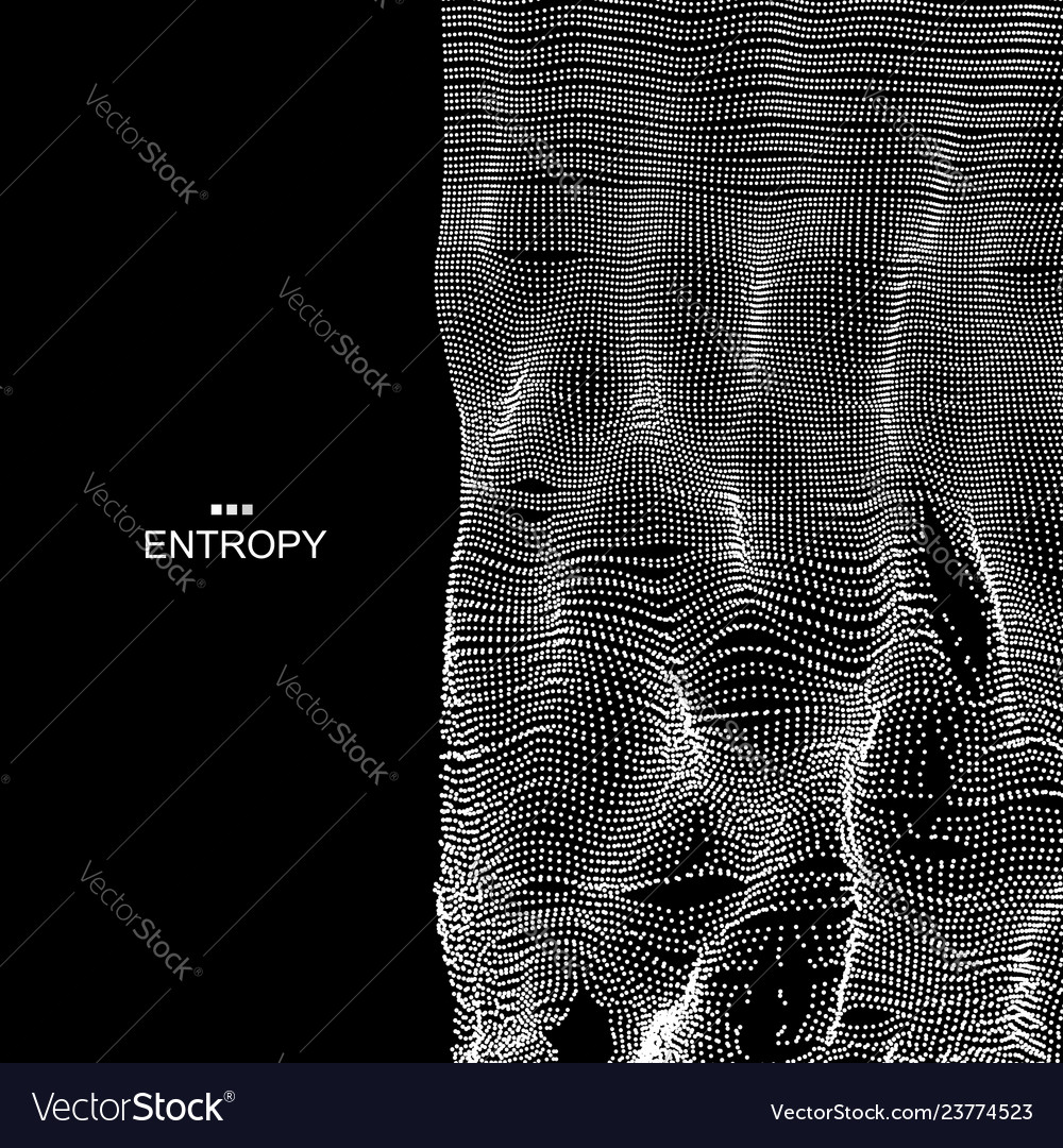 Array with dynamic particles 3d technology style Vector Image