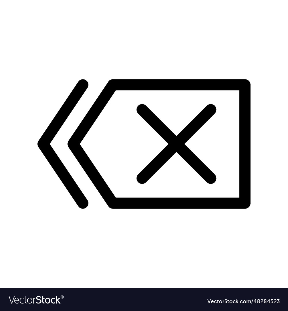 Backspace icon Royalty Free Vector Image - VectorStock