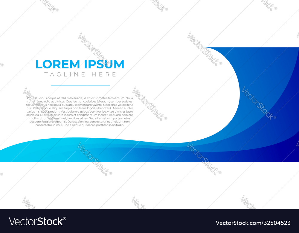 Blue banner design modern template Royalty Free Vector Image