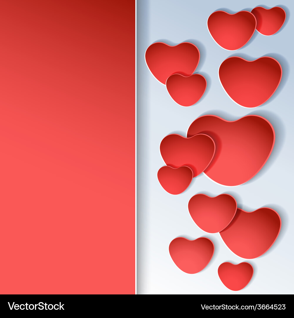 Heart shapes on colorful background Royalty Free Vector