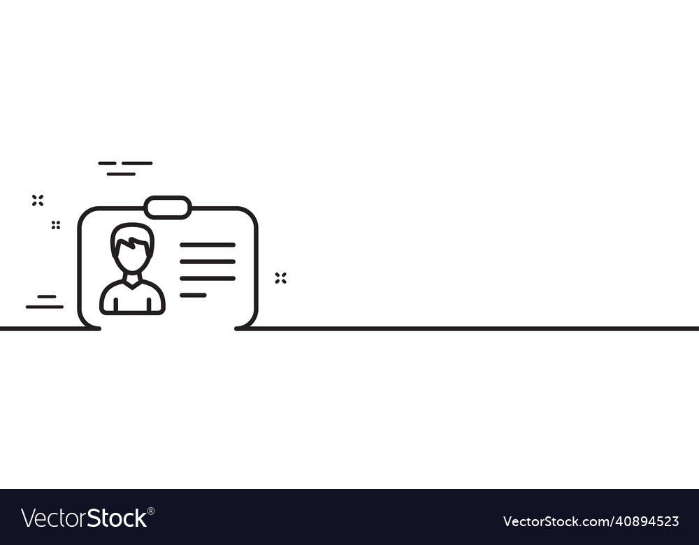 Id card line icon user profile sign minimal Vector Image Id card line icon user profile sign minimal Vector Image