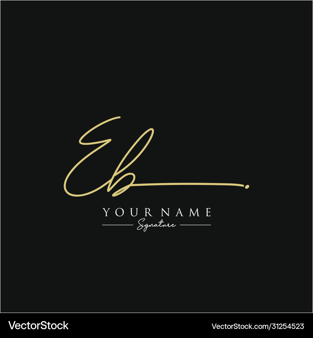Letter signature logo template Royalty Free Vector Image