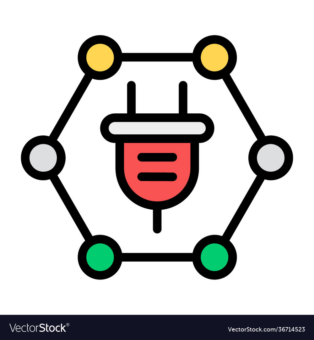 Power Network Lizenzfreies Vektorbild - VectorStock
