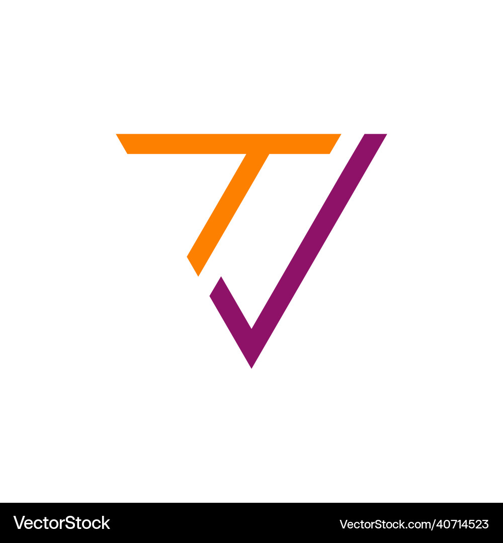 Tv or television text channel logo design Vector Image