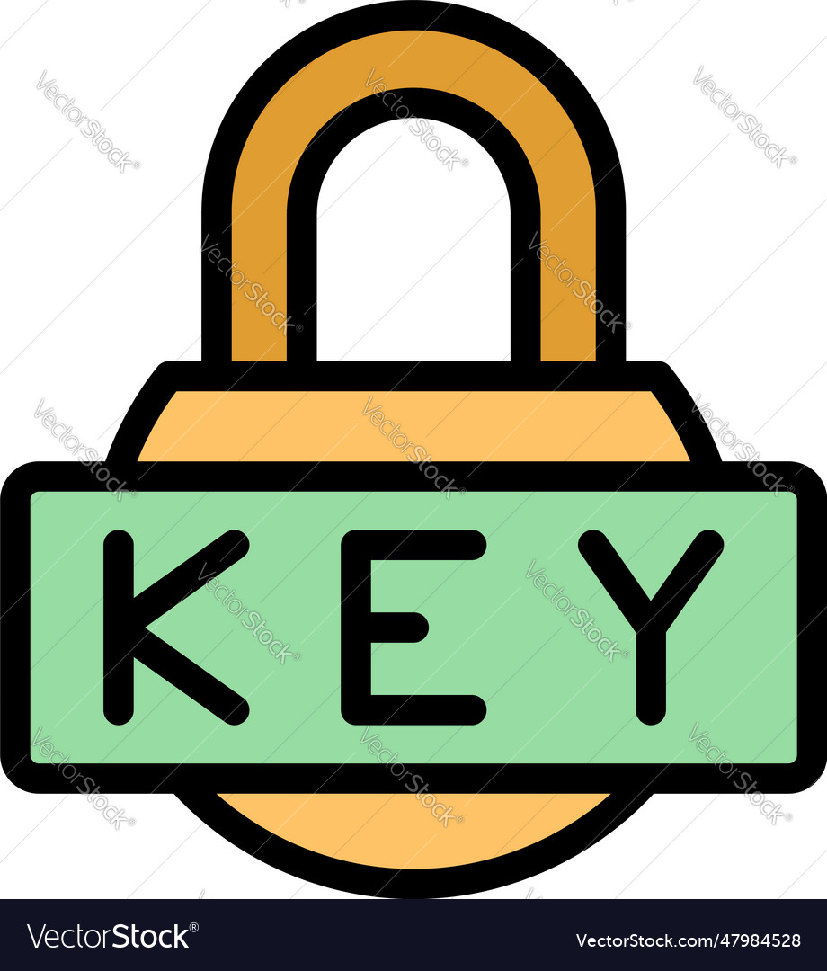Code key icon flat Royalty Free Vector Image - VectorStock