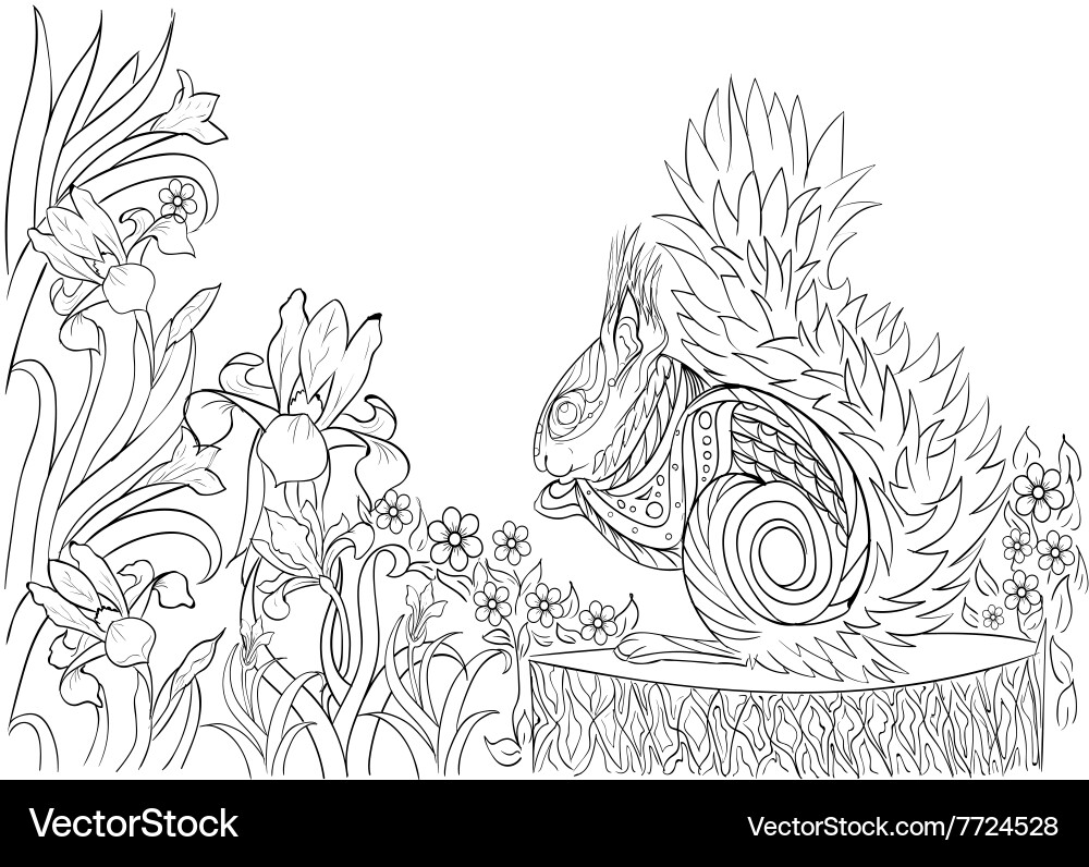 Coloring book for adult Royalty Free Vector Image