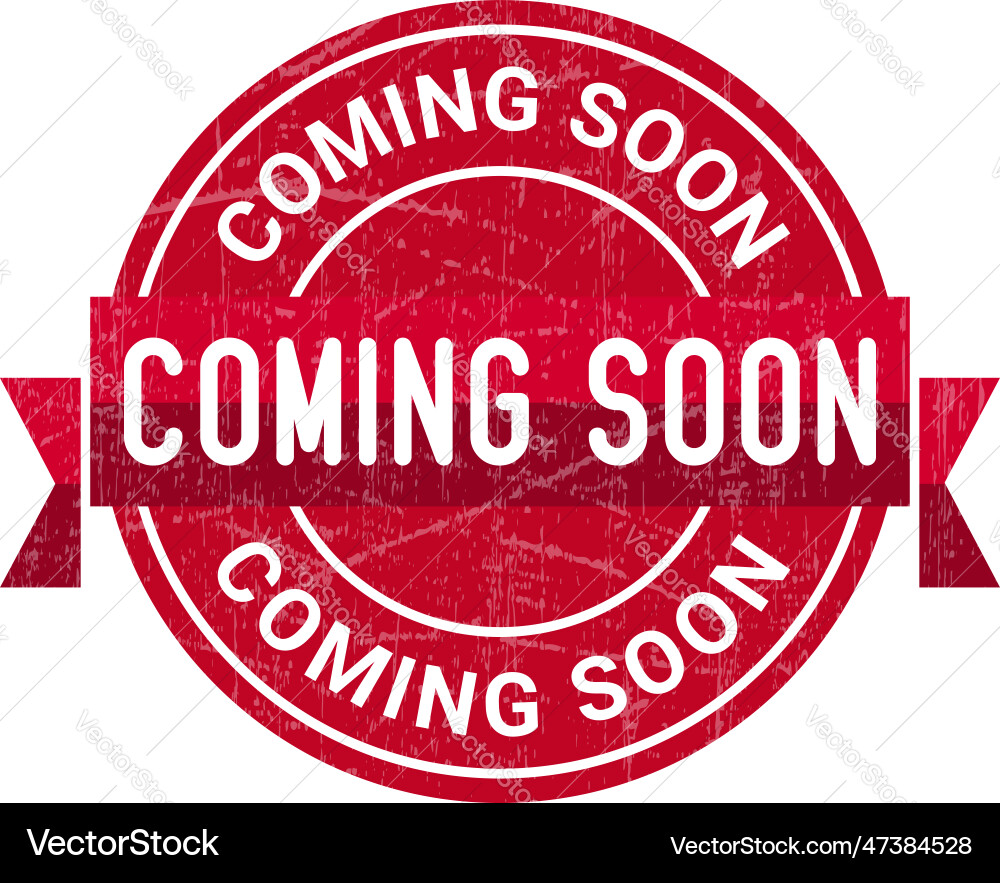 Coming soon stamp soon banner soon Royalty Free Vector Image