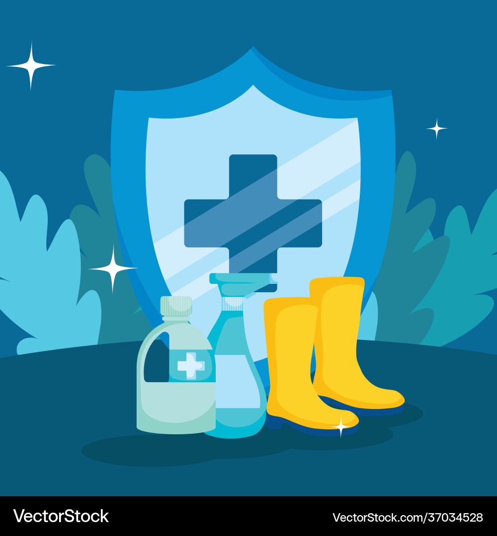 Disinfection sanitizer equipment Royalty Free Vector Image