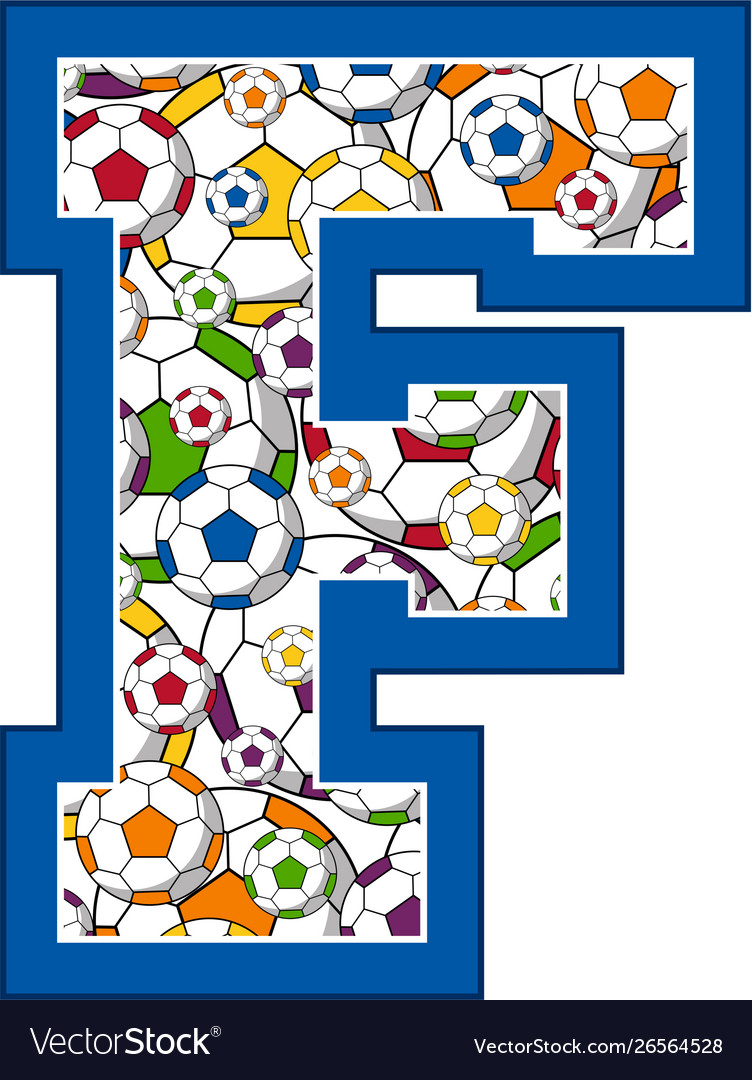 F is for football Royalty Free Vector Image - VectorStock