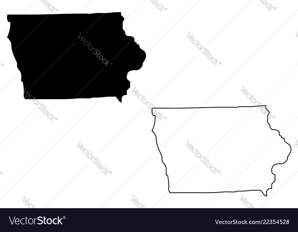 Iowa map Royalty Free Vector Image - VectorStock