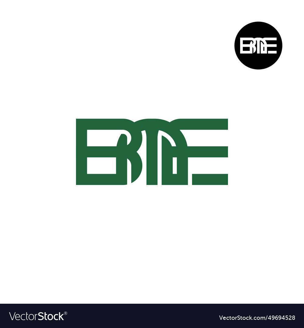 Letter bme monogram logo design Royalty Free Vector Image