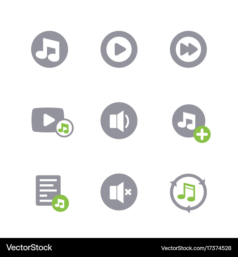 Music icons on white Royalty Free Vector Image