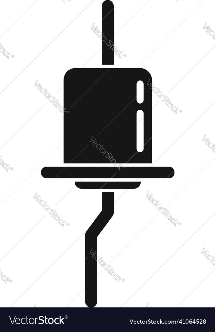 Panel diode icon simple semiconductor Royalty Free Vector