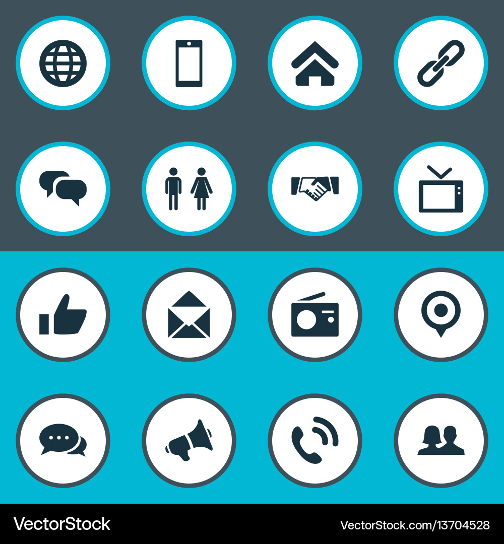 Set of simple transmission Royalty Free Vector Image