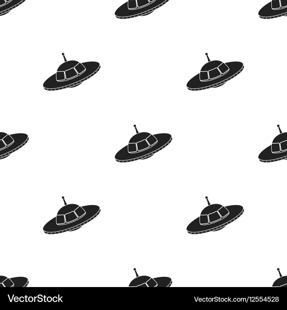 Ufo icon in black style isolated on white Vector Image
