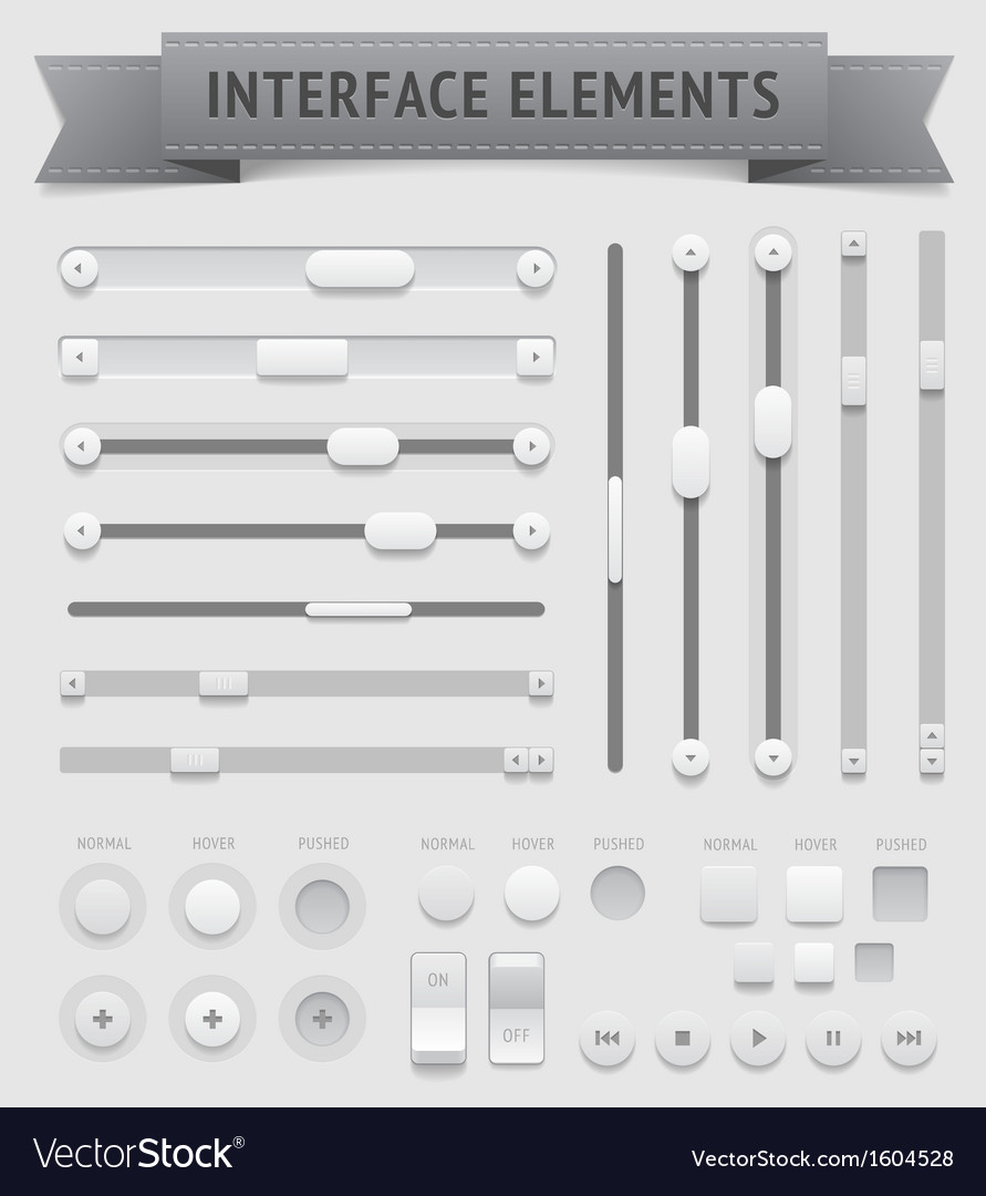 User interface elements Royalty Free Vector Image