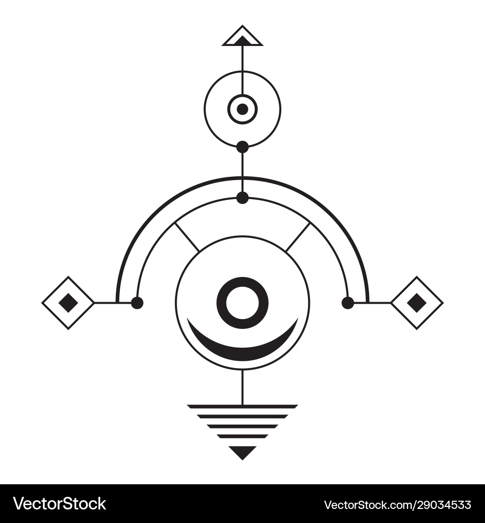 Abstract geometric symbol sacred geometry sign Vector Image