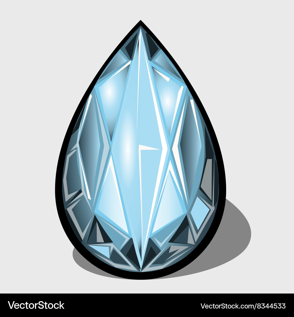 Blue diamond closeup decoration for your design Vector Image
