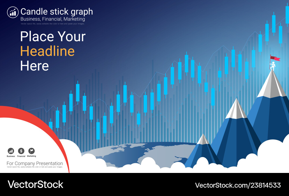 Candlestick patterns is a style of financial Vector Image