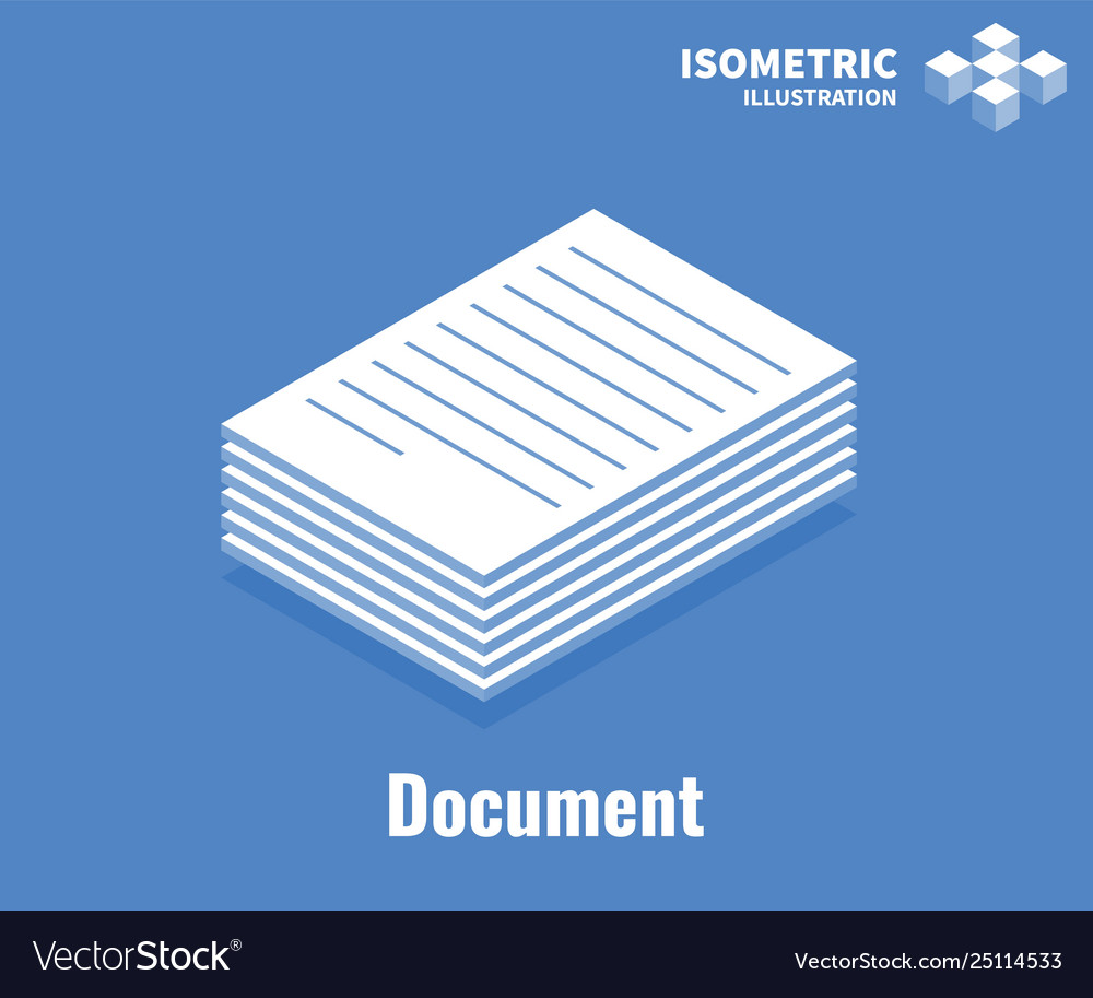 Document icon pile documents Royalty Free Vector Image