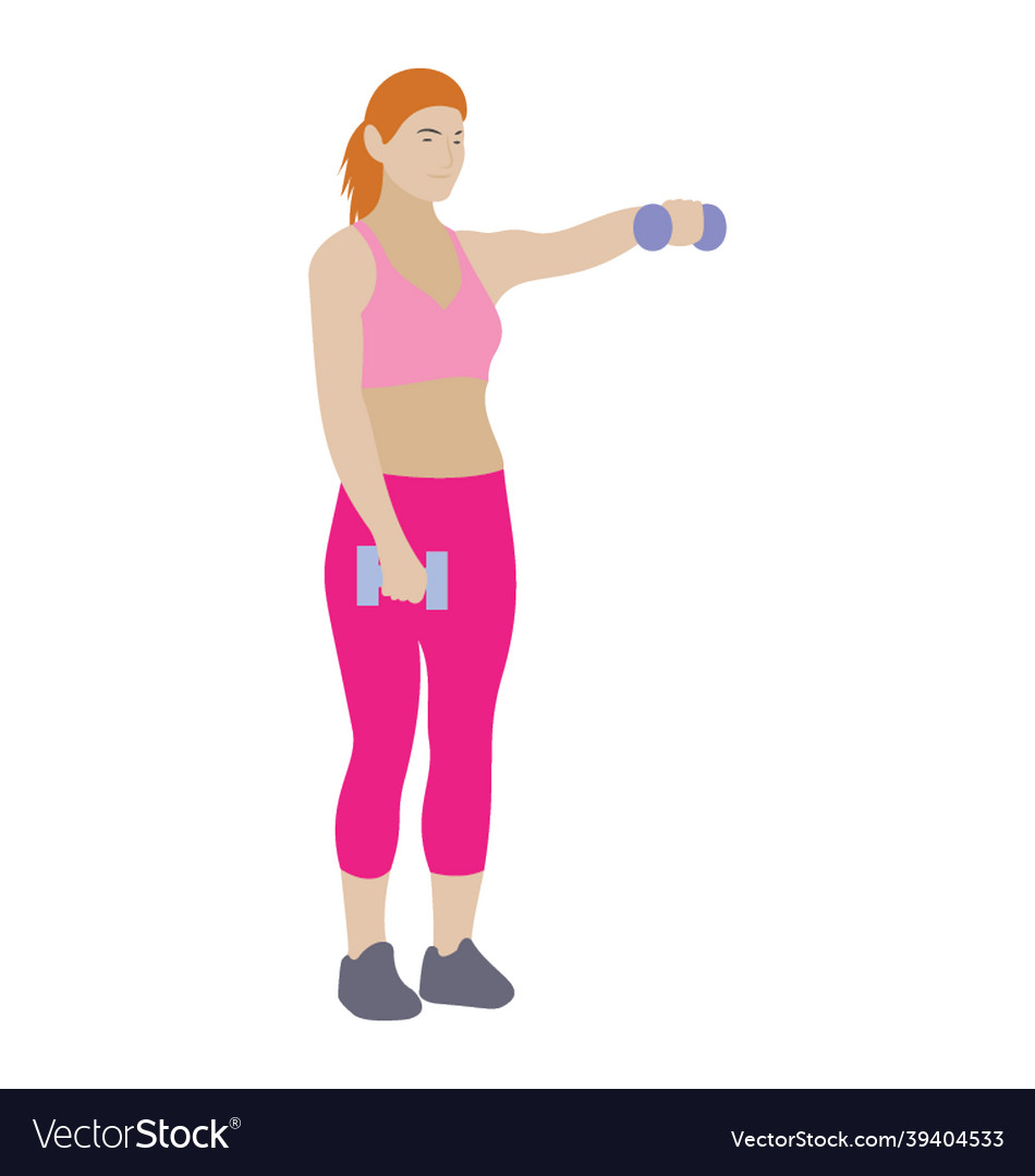 Dumbbells exercise Royalty Free Vector Image - VectorStock