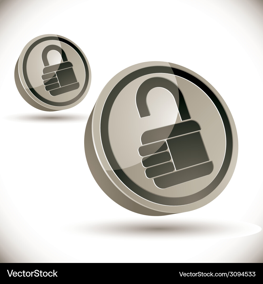 Lock 3d icon Royalty Free Vector Image - VectorStock