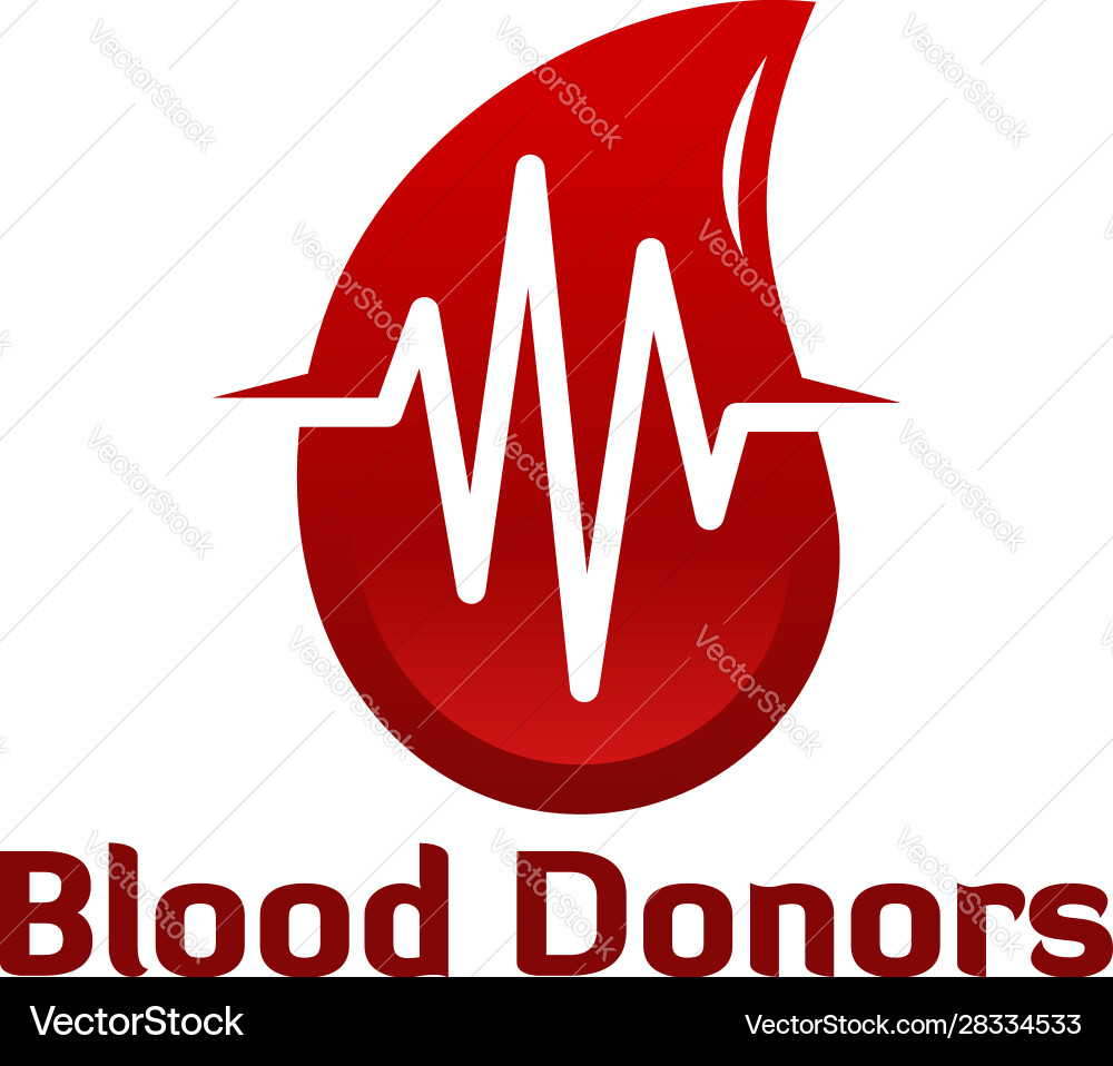 Love donors logo template designs blood Royalty Free Vector