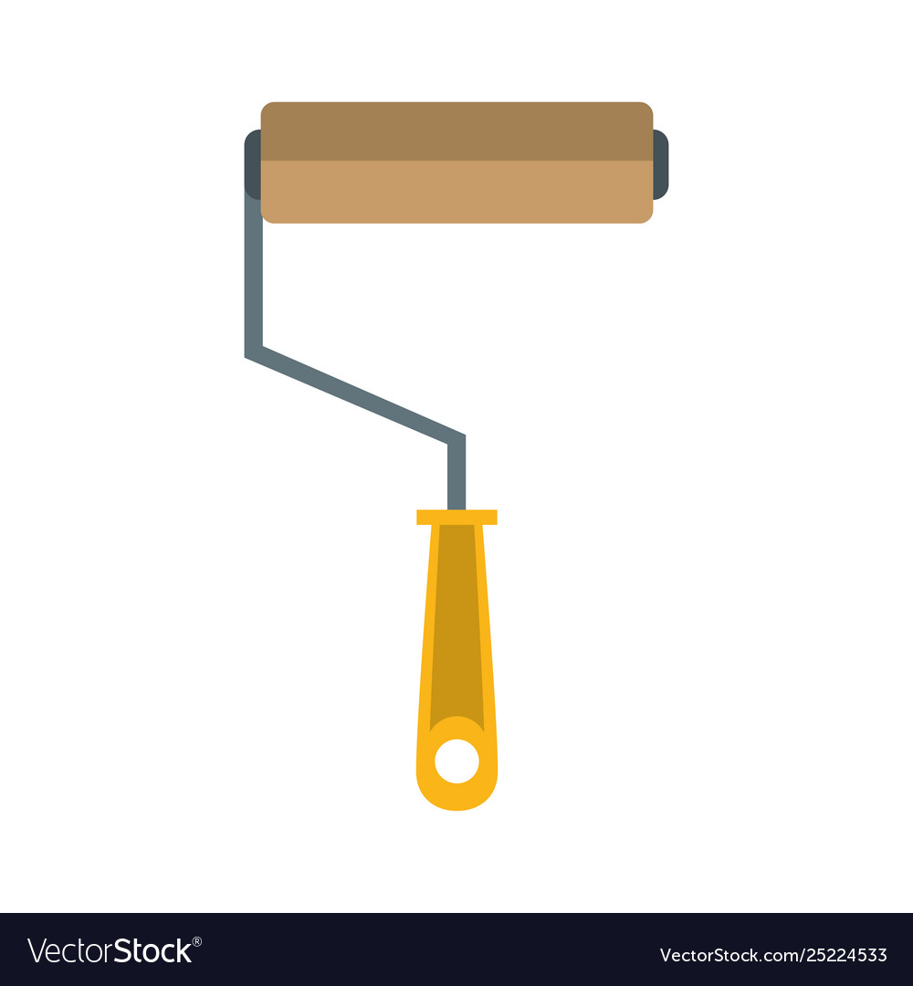 Paint rolling pin construction tool Royalty Free Vector