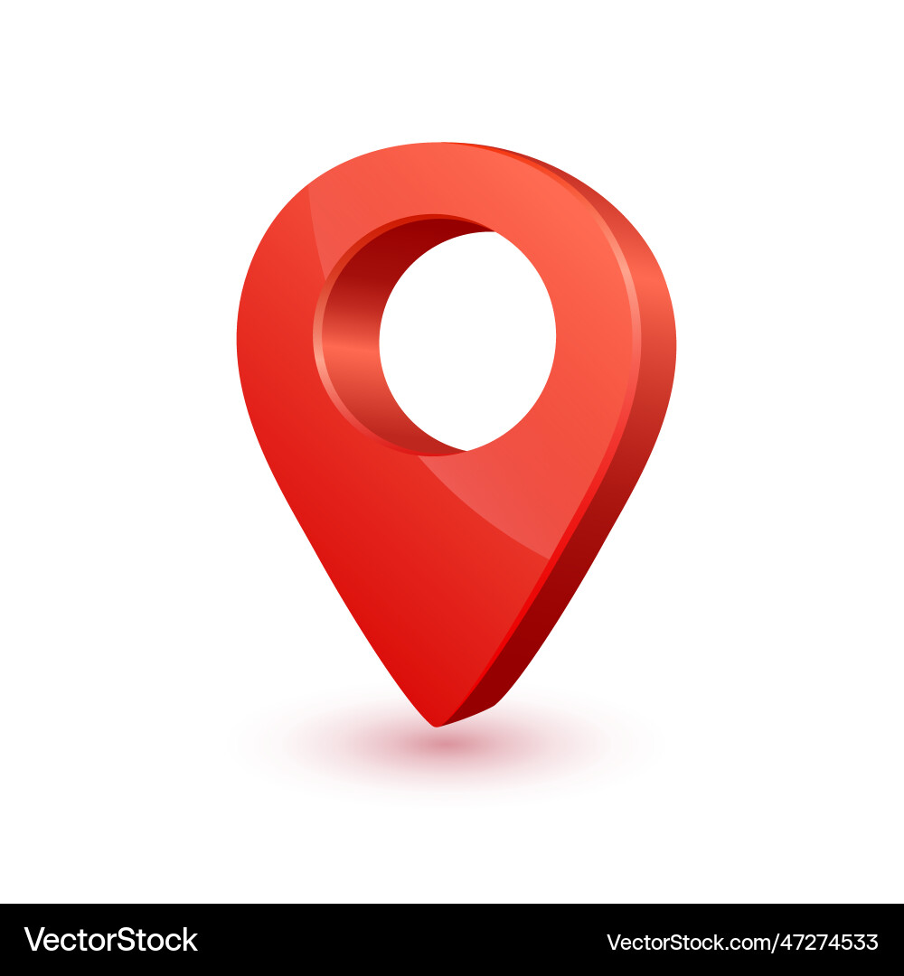 Positioning pins red or location pin isolated Vector Image