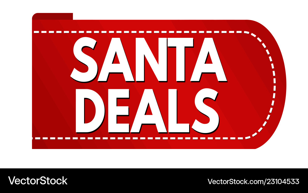 Santa deals banner design Royalty Free Vector Image