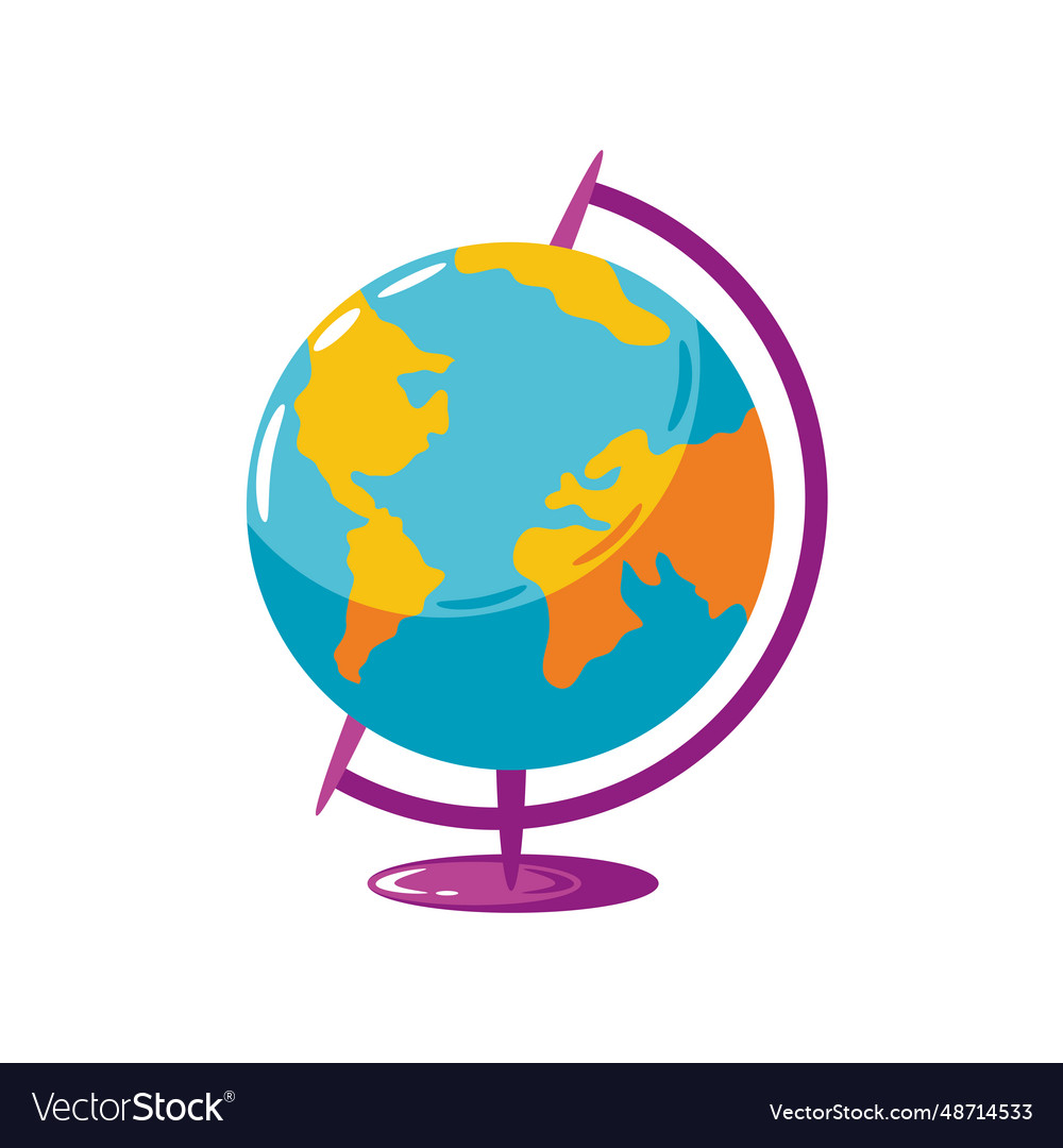 School globe map icon Royalty Free Vector Image