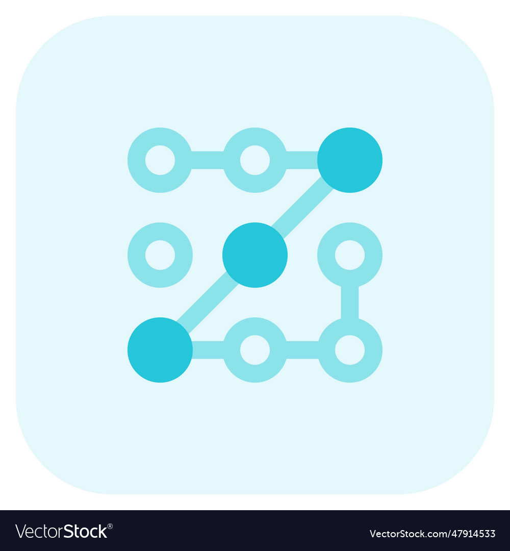 Security upgradation with a pattern lock Vector Image