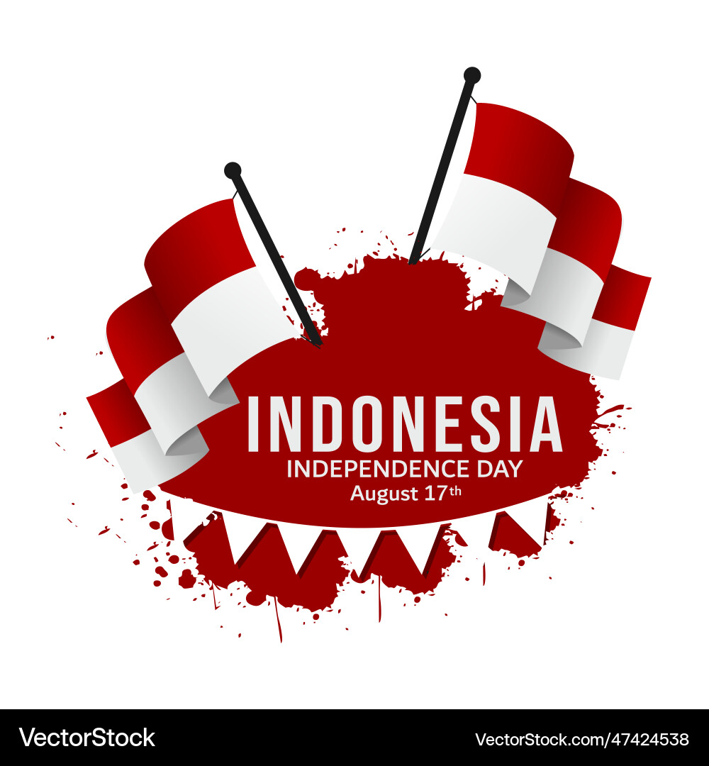 17th august indonesia independence day concept Vector Image