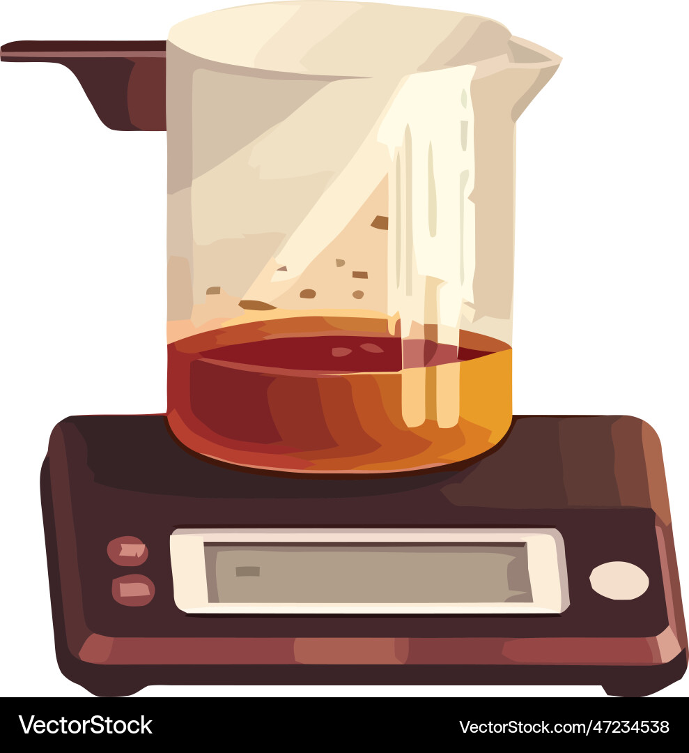 Antique flask in a balance Royalty Free Vector Image