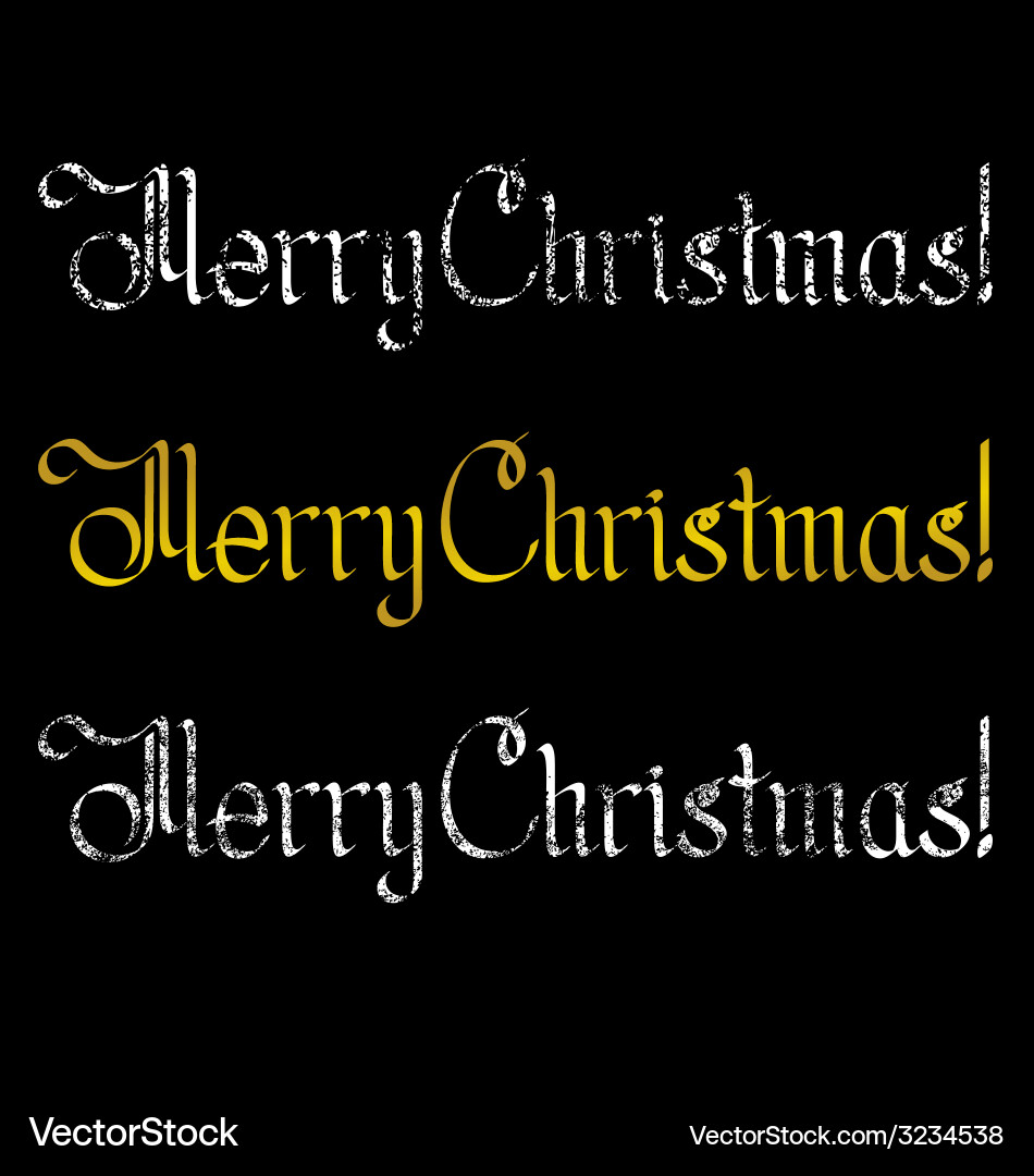 Calligraphic text merry christmas as card title Vector Image