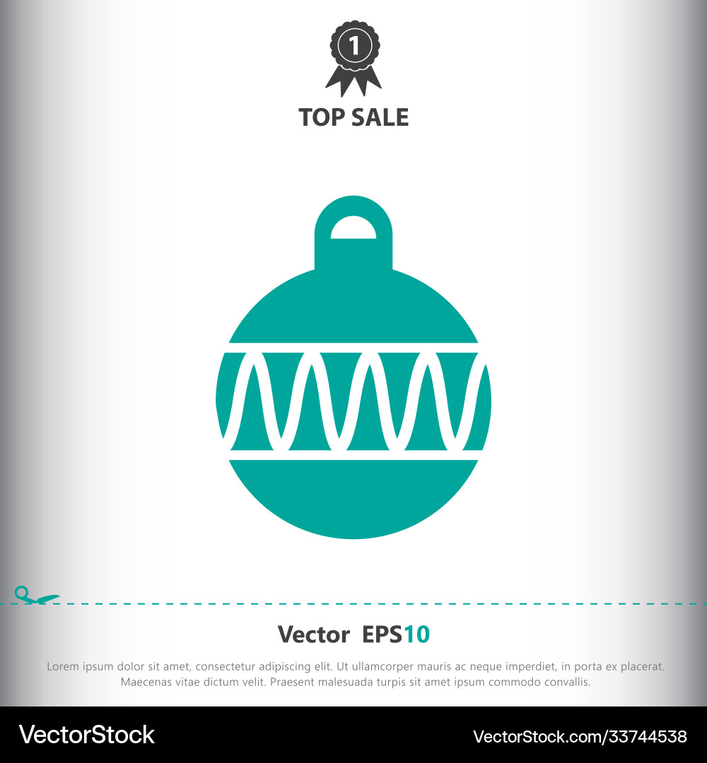 Christmas toy icon sign Royalty Free Vector Image