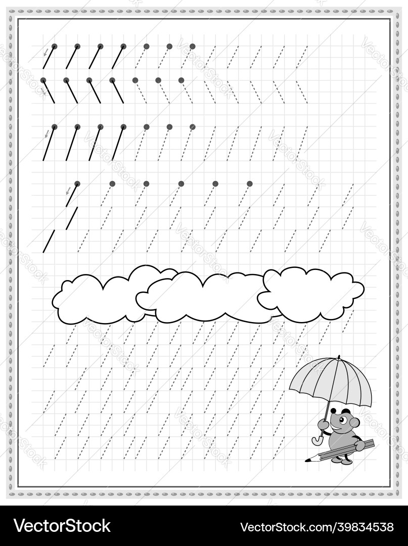 Educational page on square paper for kids black Vector Image