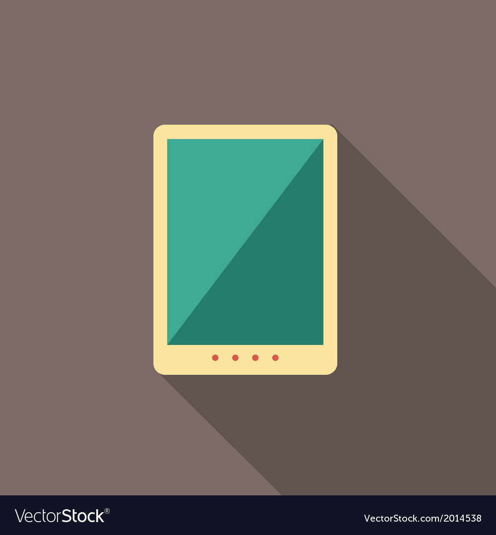 Flat tablet Royalty Free Vector Image - VectorStock