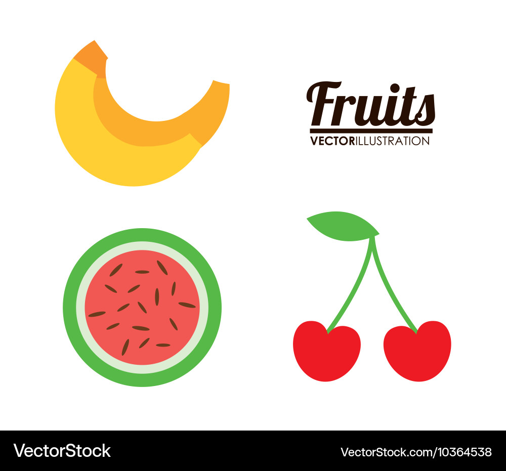 Fruit healthy organic food design Royalty Free Vector Image