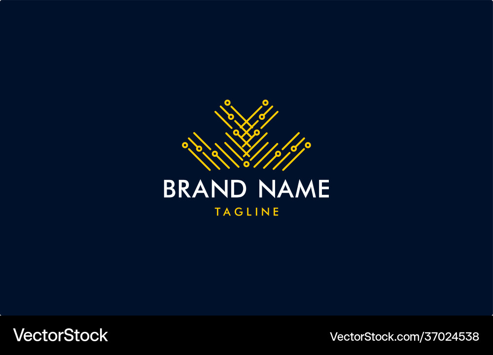 King technology smart logo logo template Vector Image