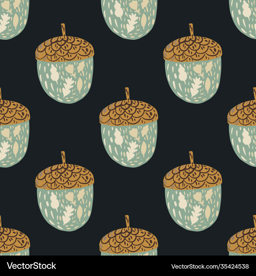 Organic seamless nature pattern with pale blue Vector Image