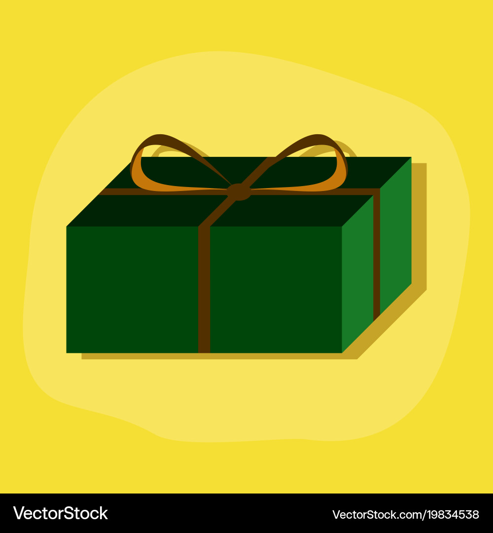 Paper sticker on stylish background gift box Vector Image