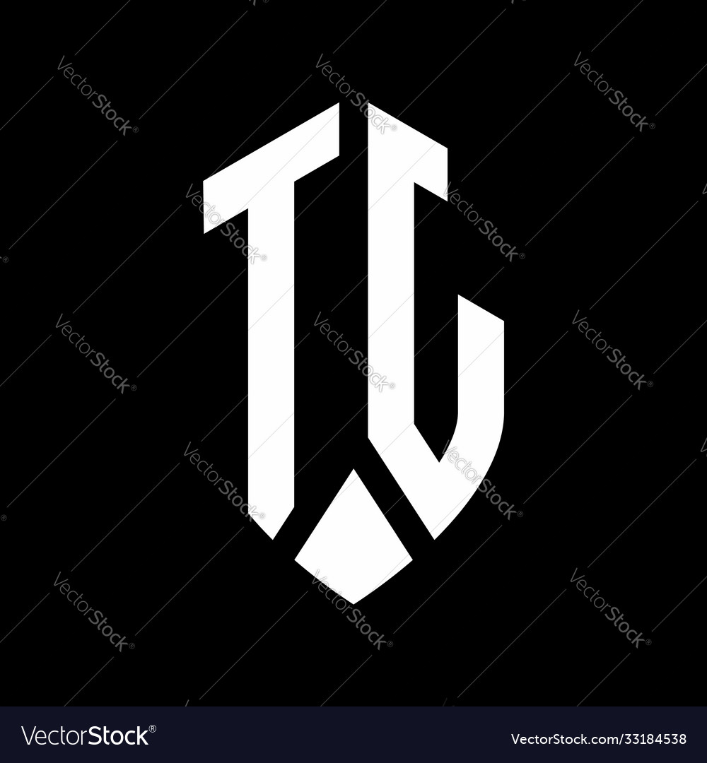 Tj logo monogram with emblem shield style design Vector Image