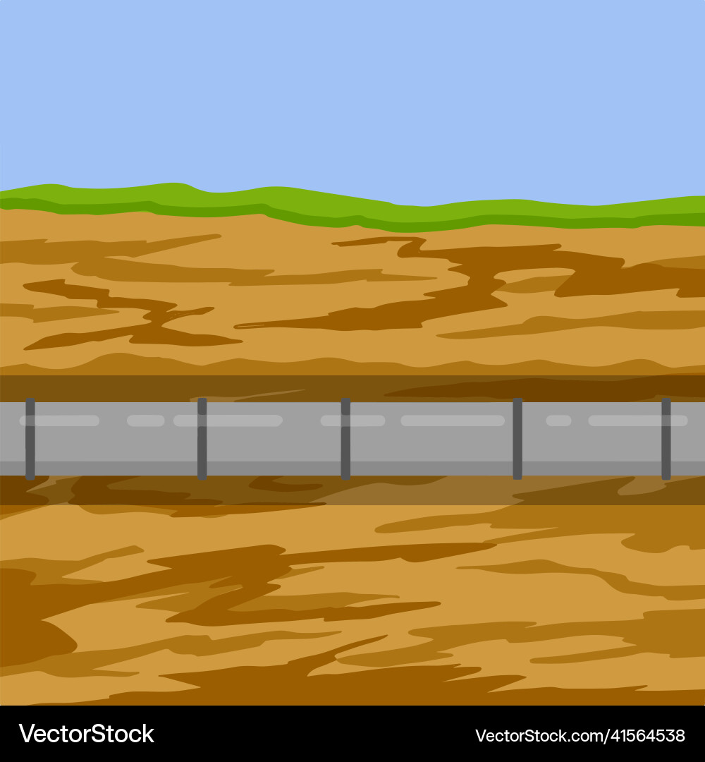 Underground pipeline sewer and water supply Vector Image