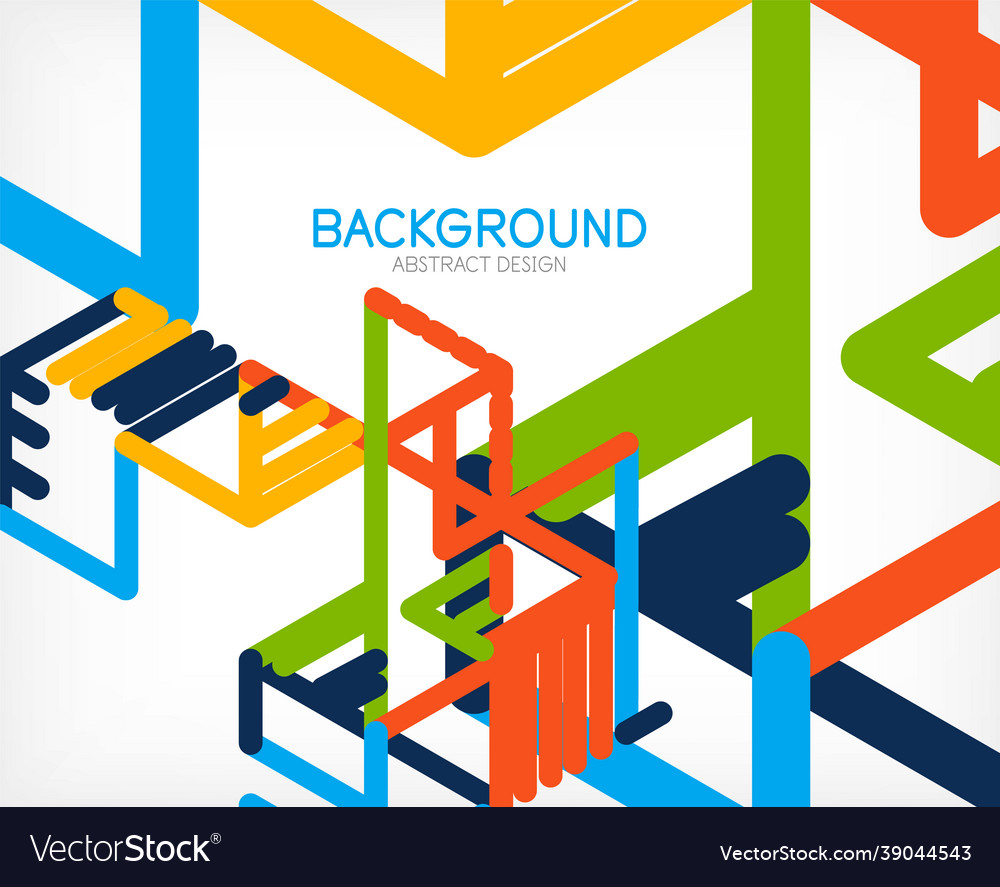 Abstract background color lines on white Vector Image
