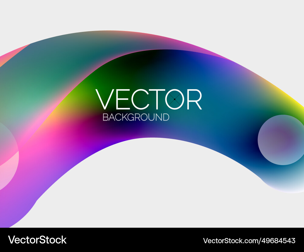Beautiful flowing round shapes and circles Vector Image