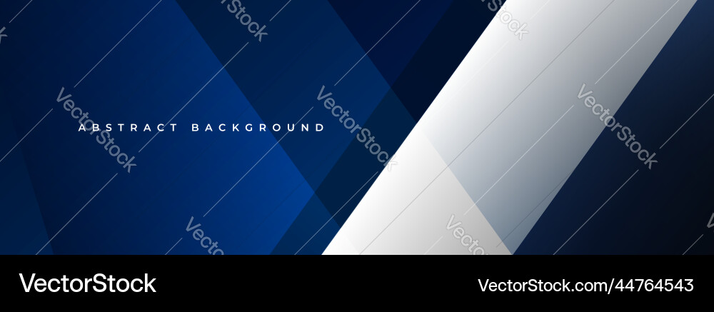 Blue and white modern abstract wide banner Vector Image